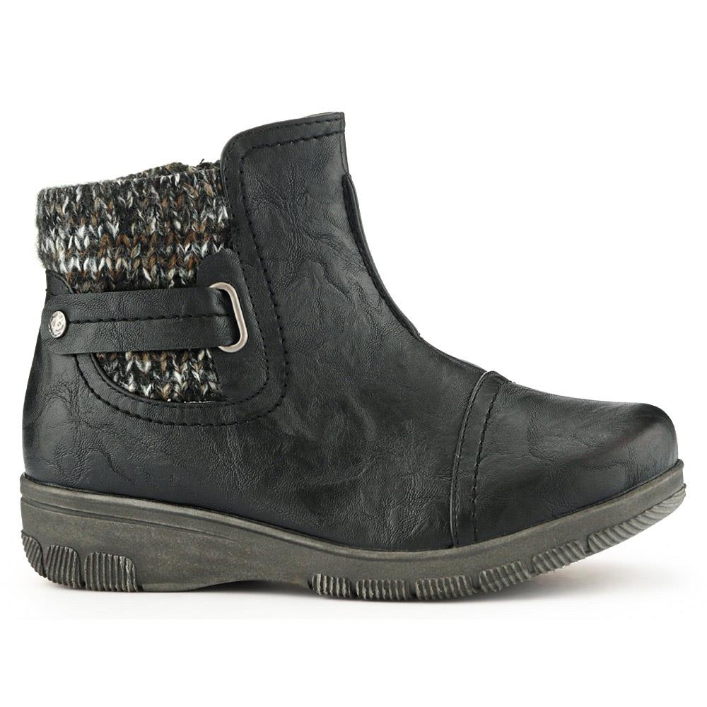 Extra-Wide Knitted Cuff Ankle Boots - CLARISA / 326 581 – Padders