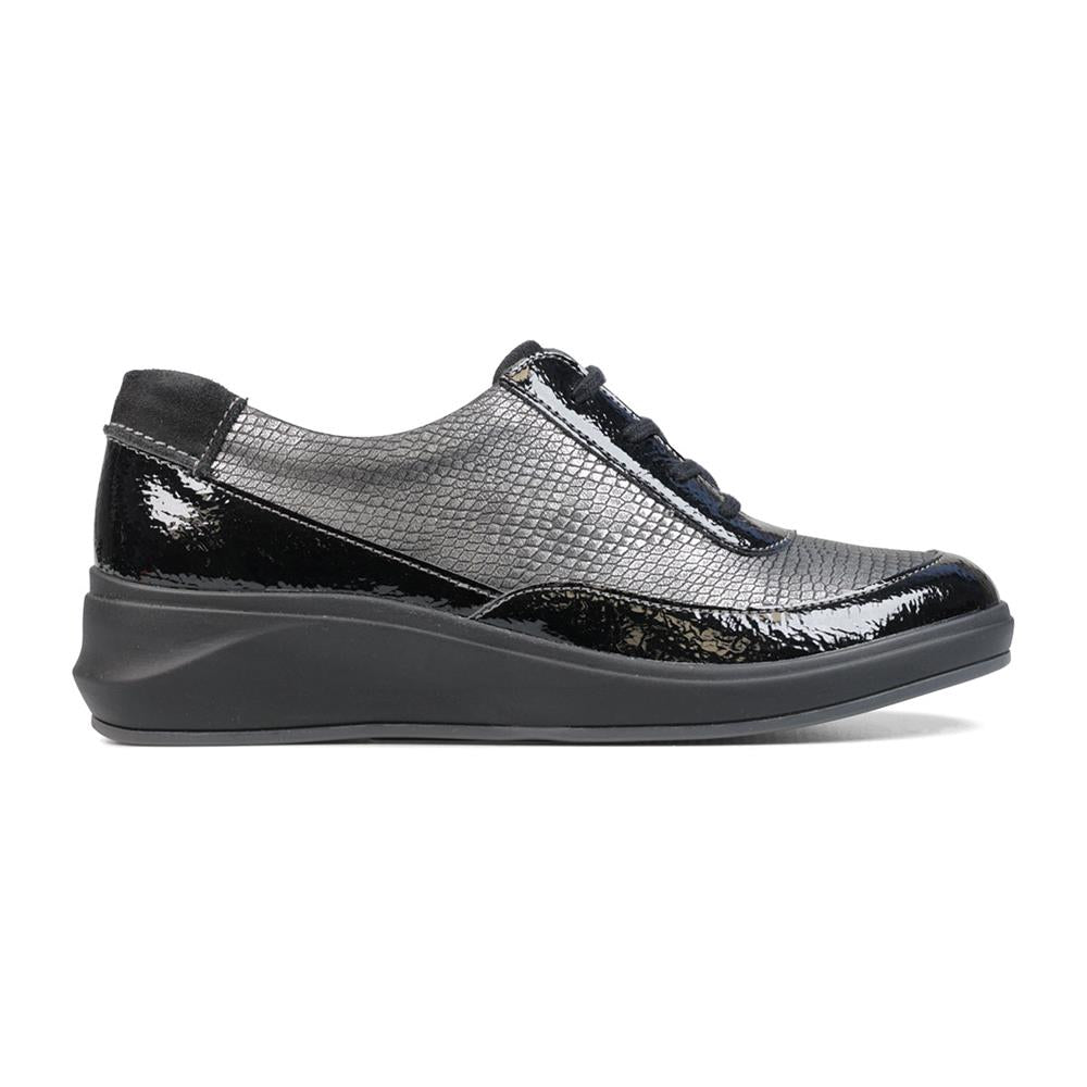 padders Padders Ladies Comfort 2E Fit ALFORD - Black Metallic Combi Hot ...